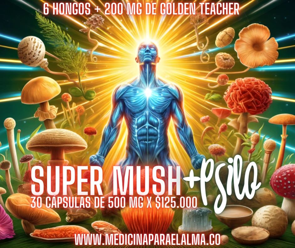 Super Mush + Psilo: Seis Hongos Funcionales con Psilocibina