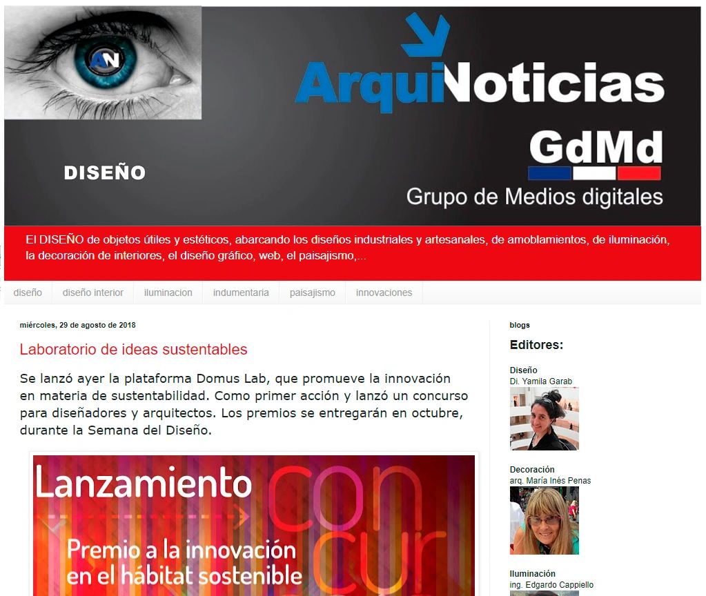#DOMUSLAB en ARQUINOTICIAS