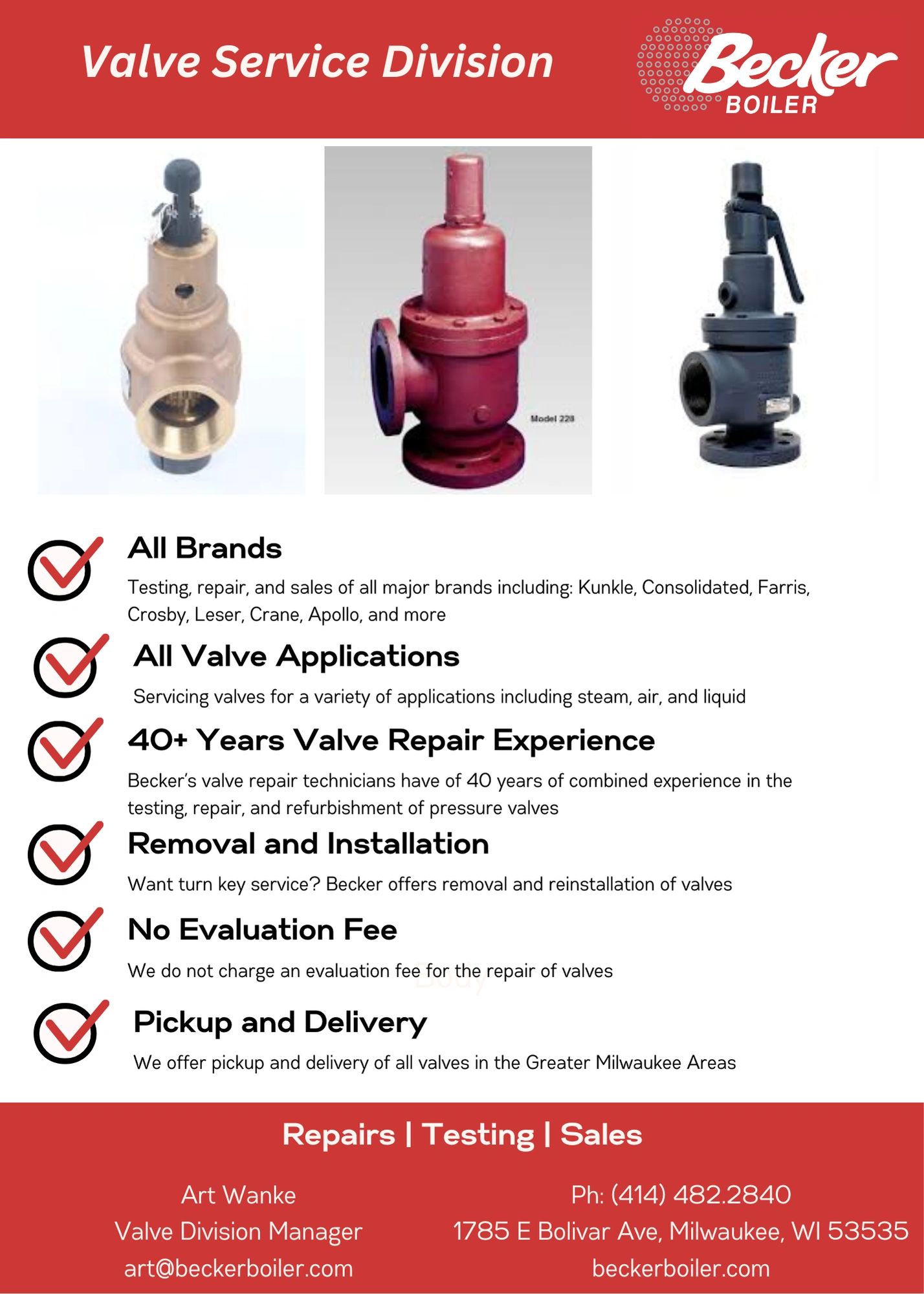 Becker Boiler Expands with New Valve Division