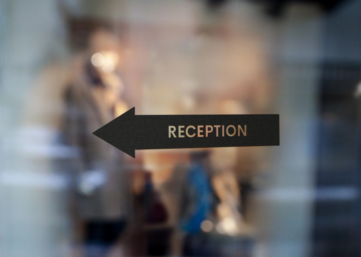 Reception Left Pointing Sticker