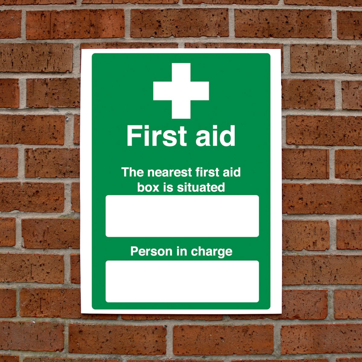 First Aid Person In Charge Sign