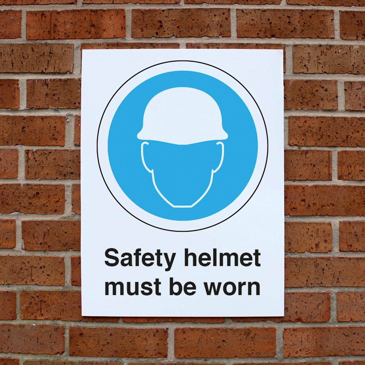 Safety Helmet Must be Worn Signage