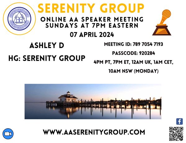 Tampa Serenity Group AA Online Zoom Meeting - AA Speaker Meeting, AA ...