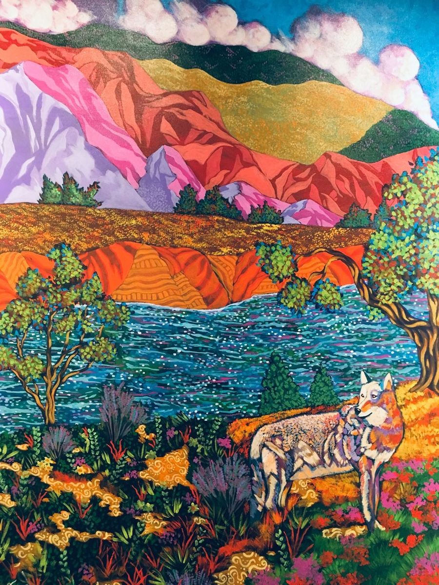 Ric Gendron - Columbia River Coyote, 48” x 36”, oil on canvas