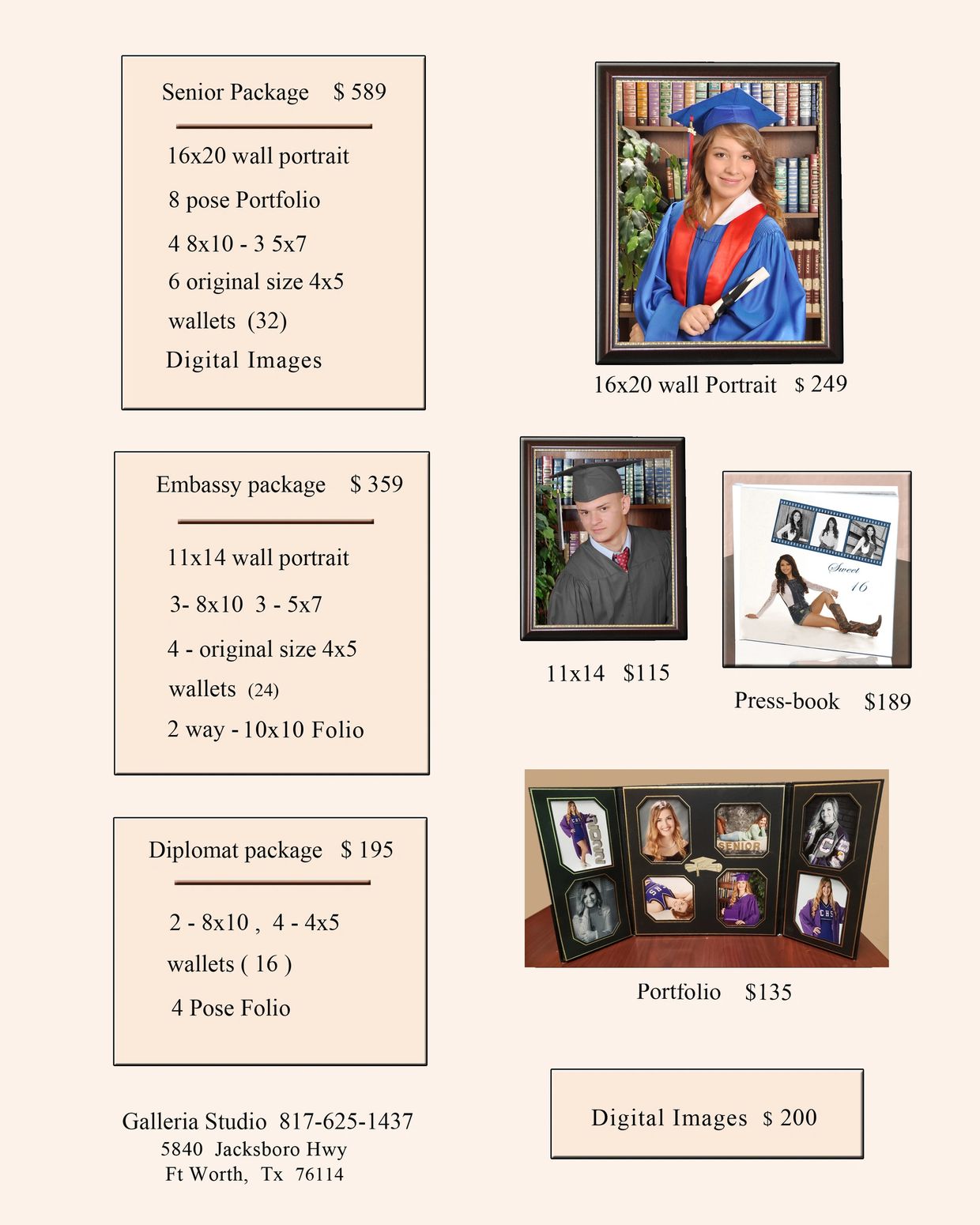 Senior Photography - Galleria Studio Photography