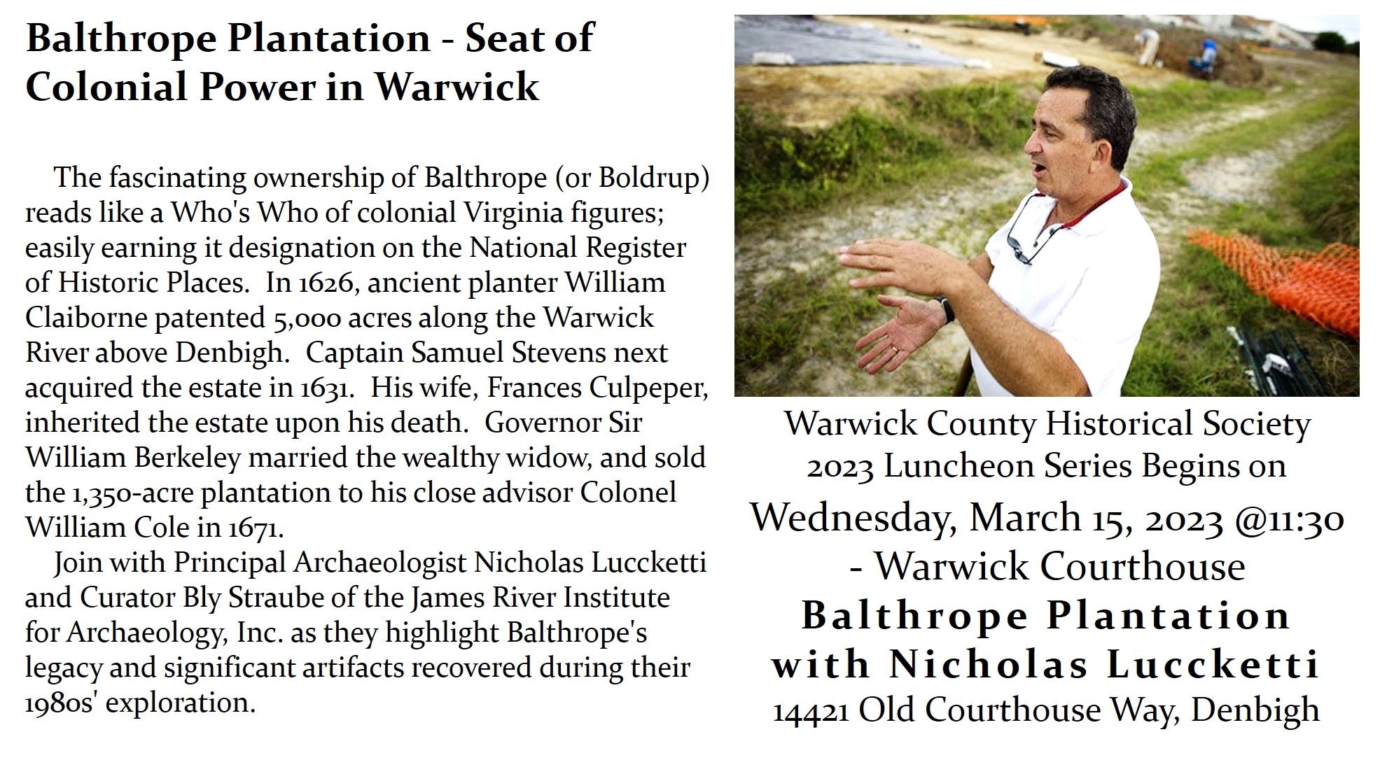 Balthrope Plantation - Seat of Colonial Power