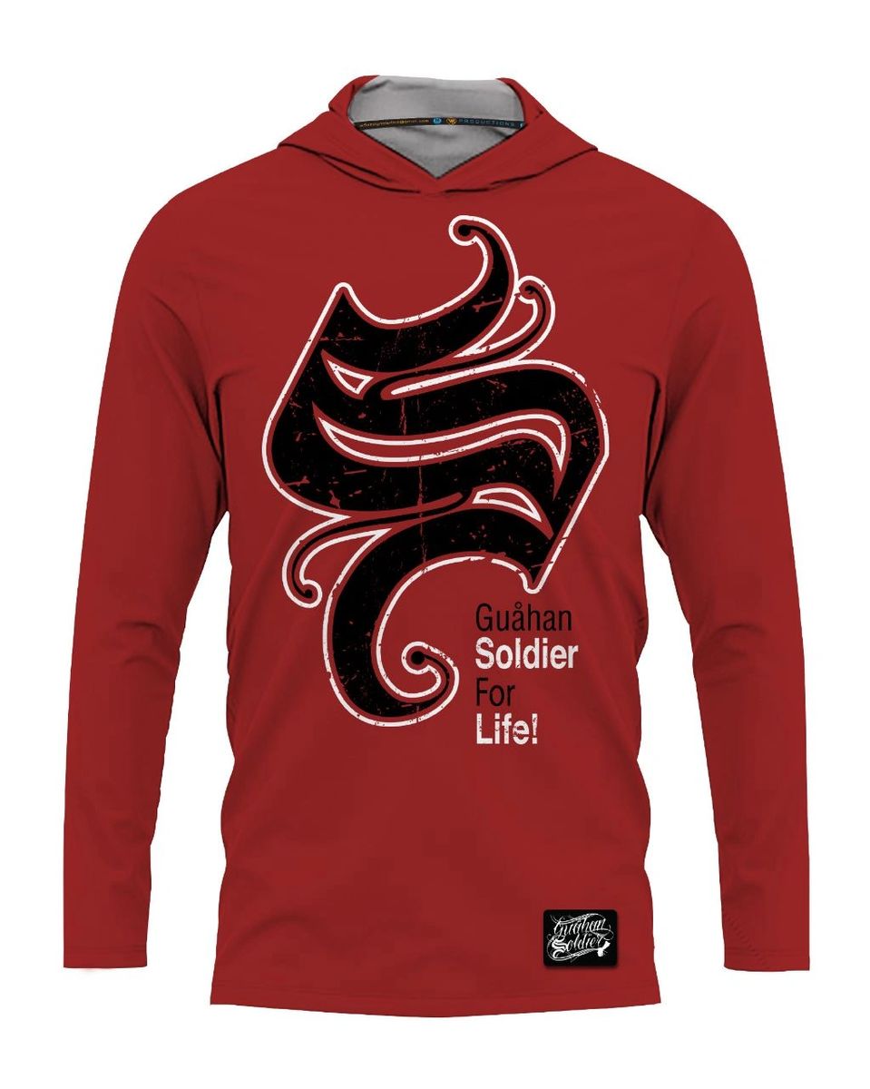 Guahan Soldier "Big S" Long Sleeve with Hoodie