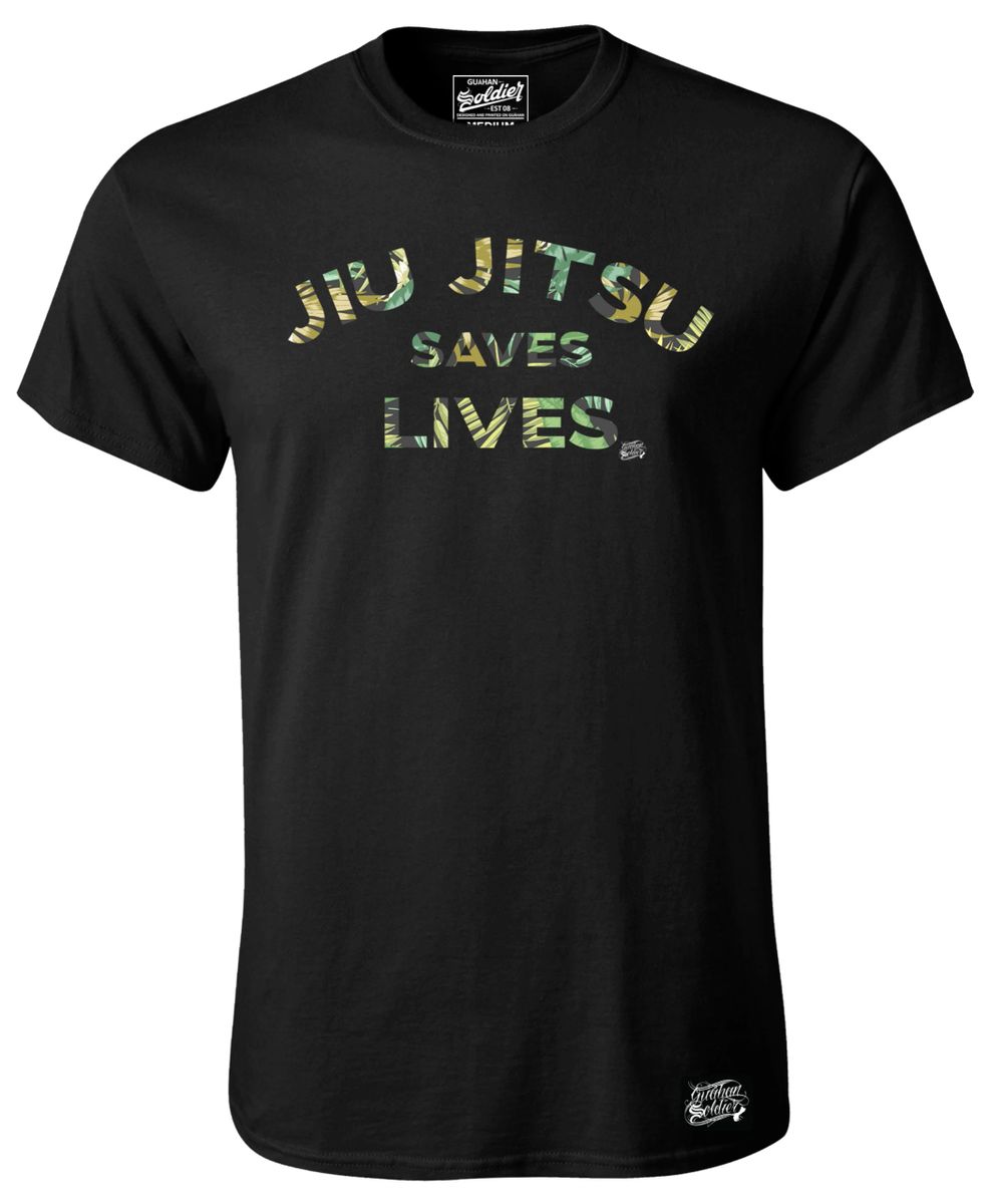 Guahan Soldier Floral Jiu Jitsu T-shirt
