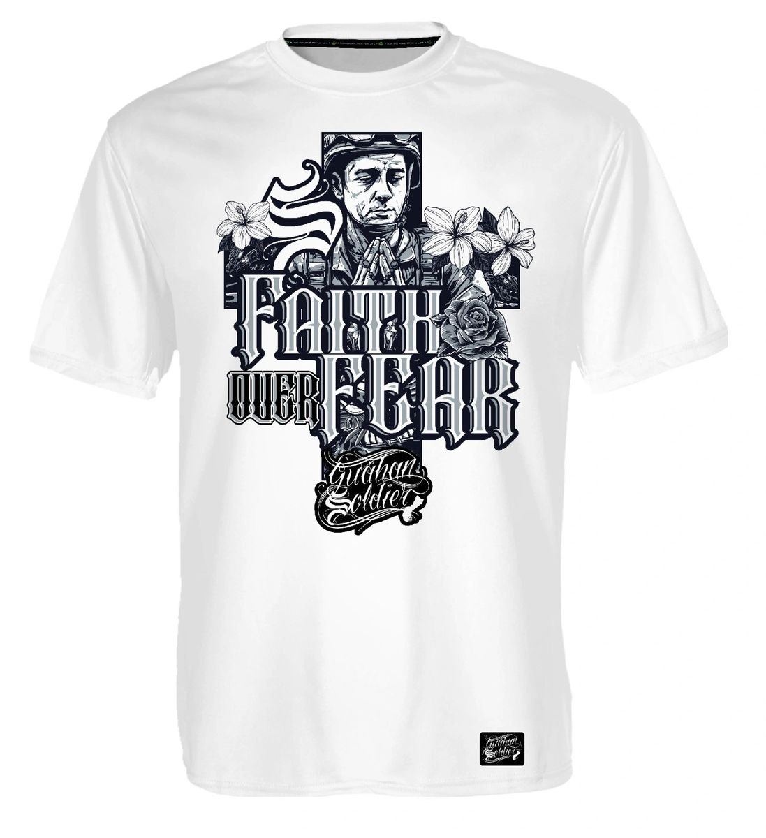Guahan Soldier "Faith Over Fear" White T-Shirt