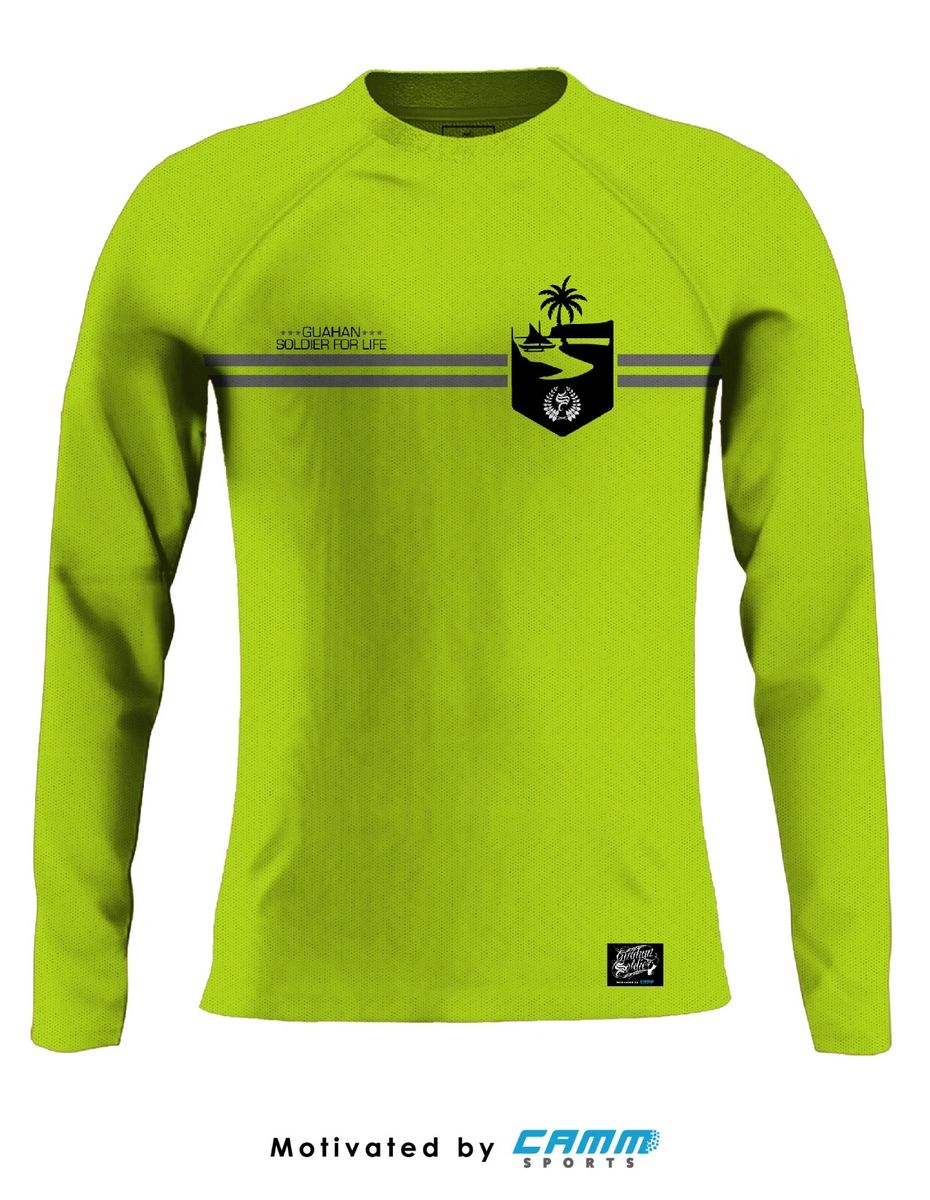 Guåhan Soldier for Life in Safety Colors Long Sleeve