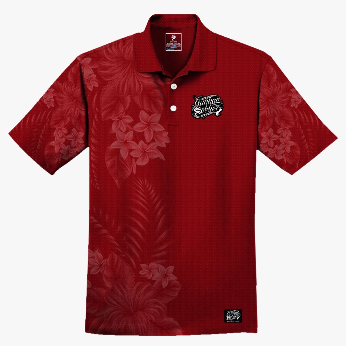 Guahan Soldier "Guahan Floral" 2 Button Polo