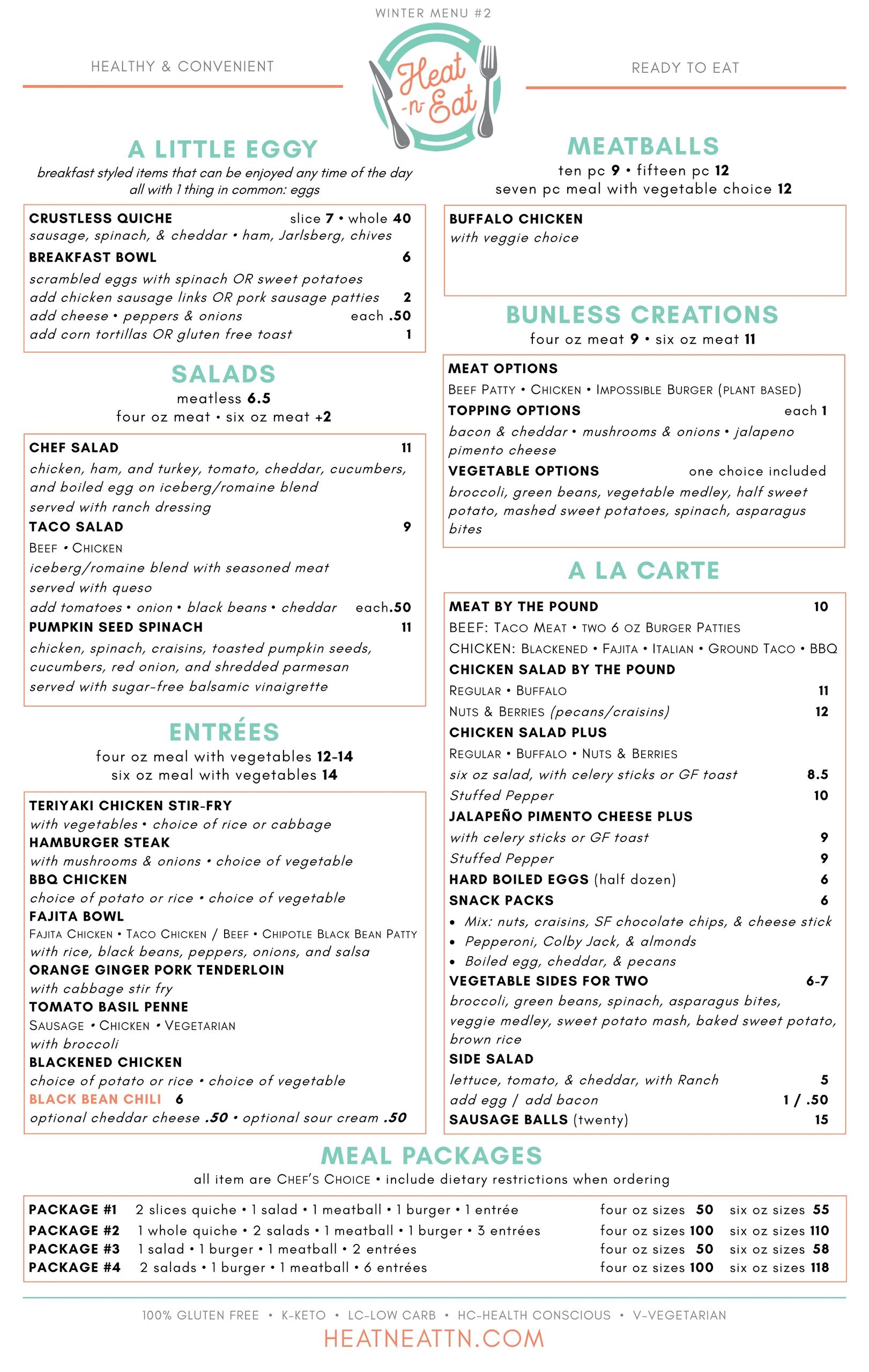 Sample Menus
