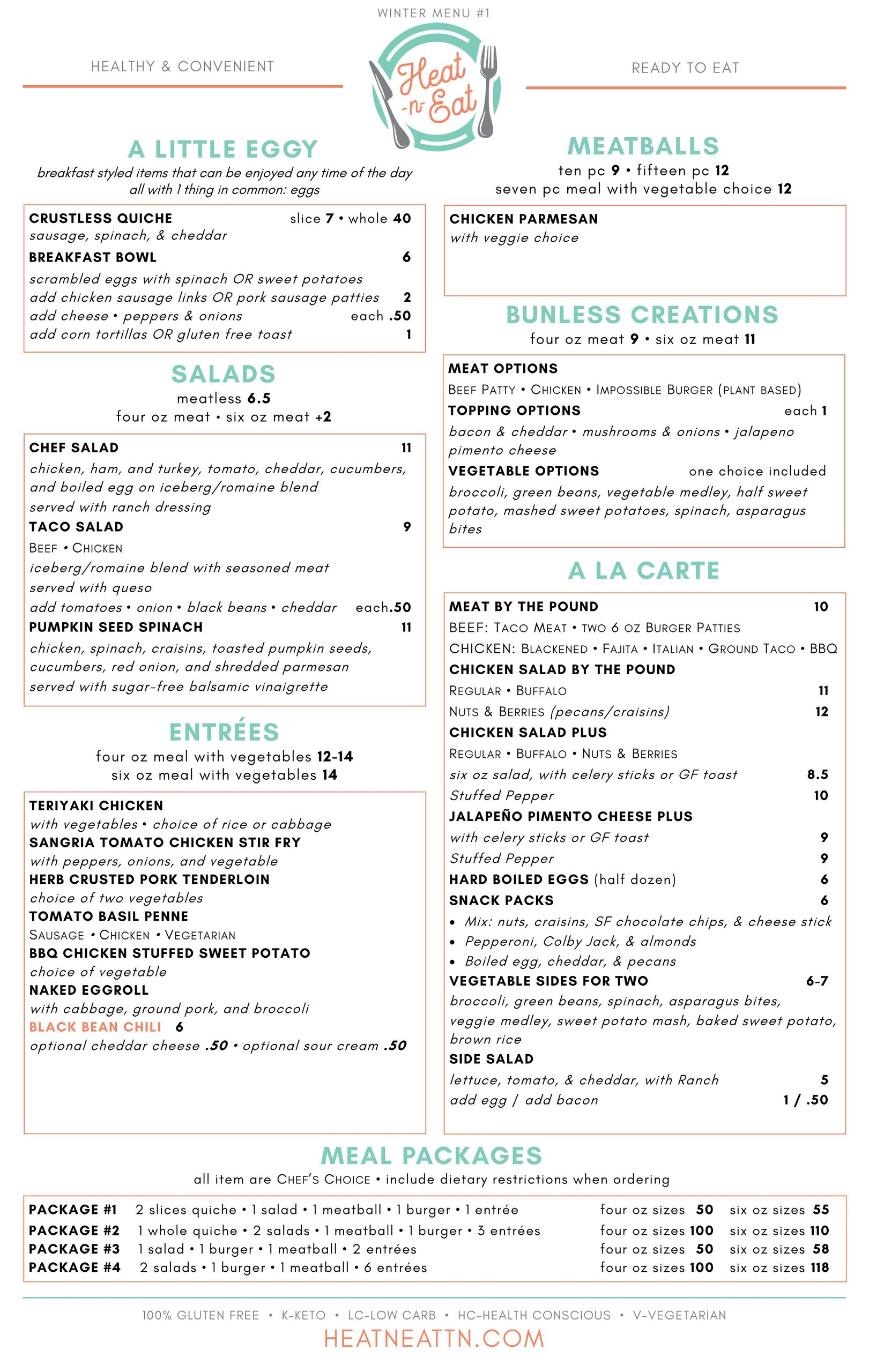 Heat N Eat - Meal Prep, Gluten Free, Meal Prep, Food Service