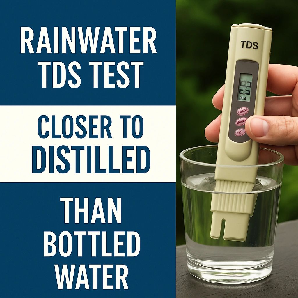 Rainwater TDS Test – Closer to Distilled Than Bottled Water