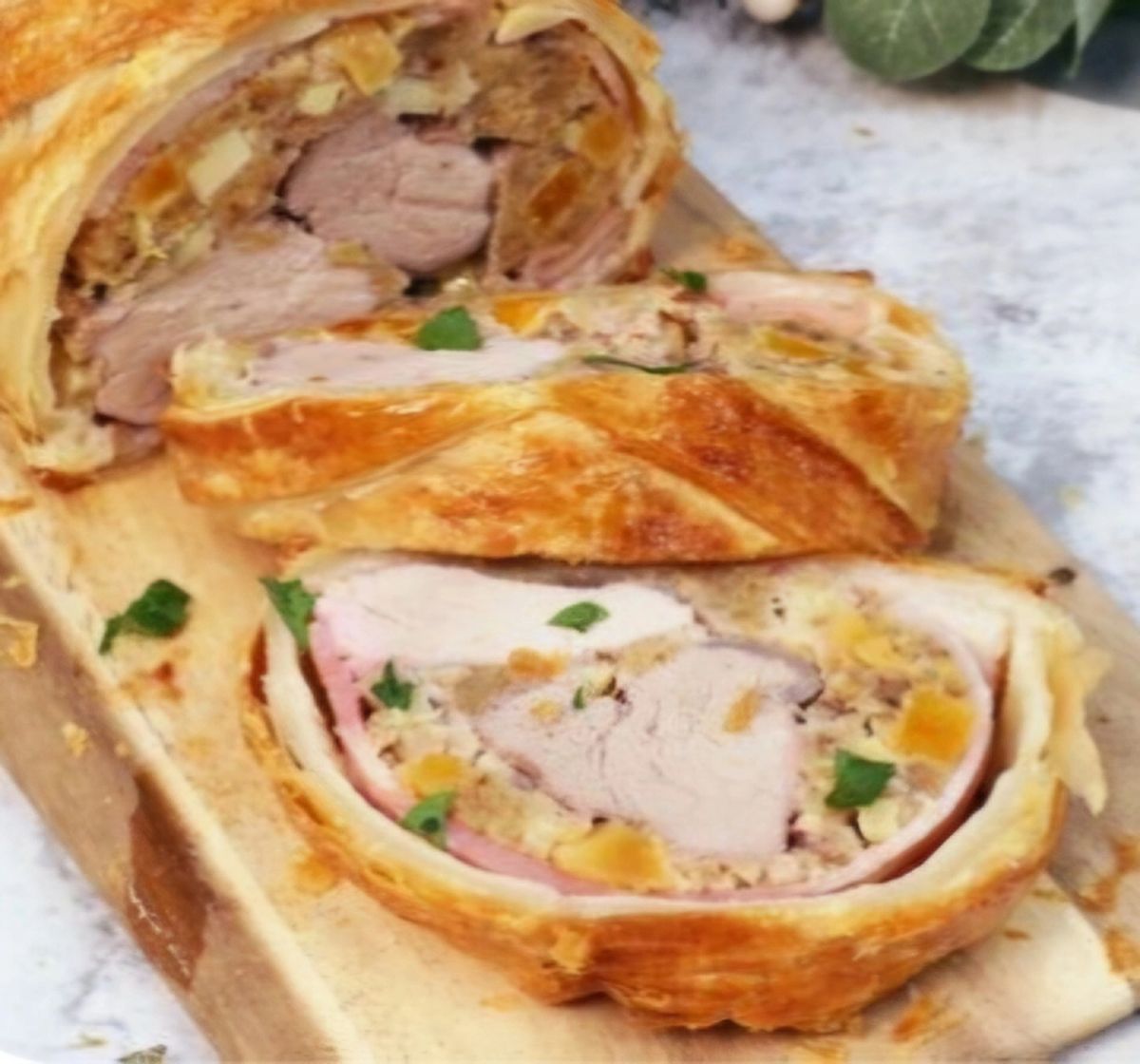 Pork Wellington with Apple Apricot Stuffing & Vegetables FROZEN