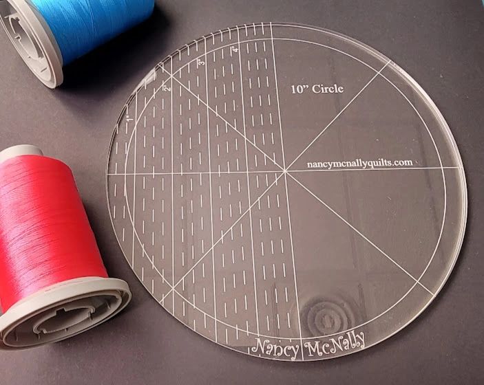 Longarm Acrylic 10" Circle Ruler Template