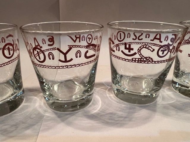 506-4 Bamco Old Fashion Glasses, set of four smaller bourbon glasses.