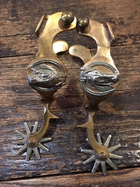 SOLD North & Judd Horse Head Bronze Spurs