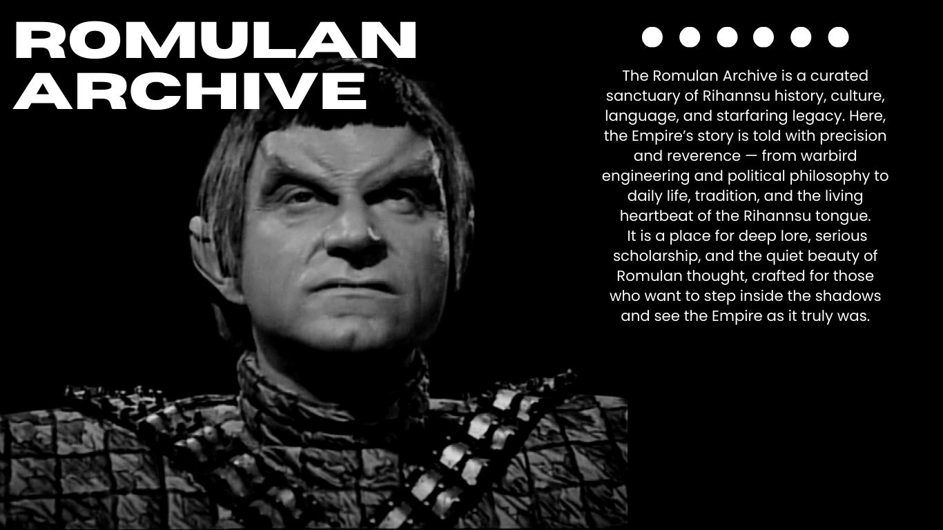 KHNOR T’RIHAN | Romulan Archive