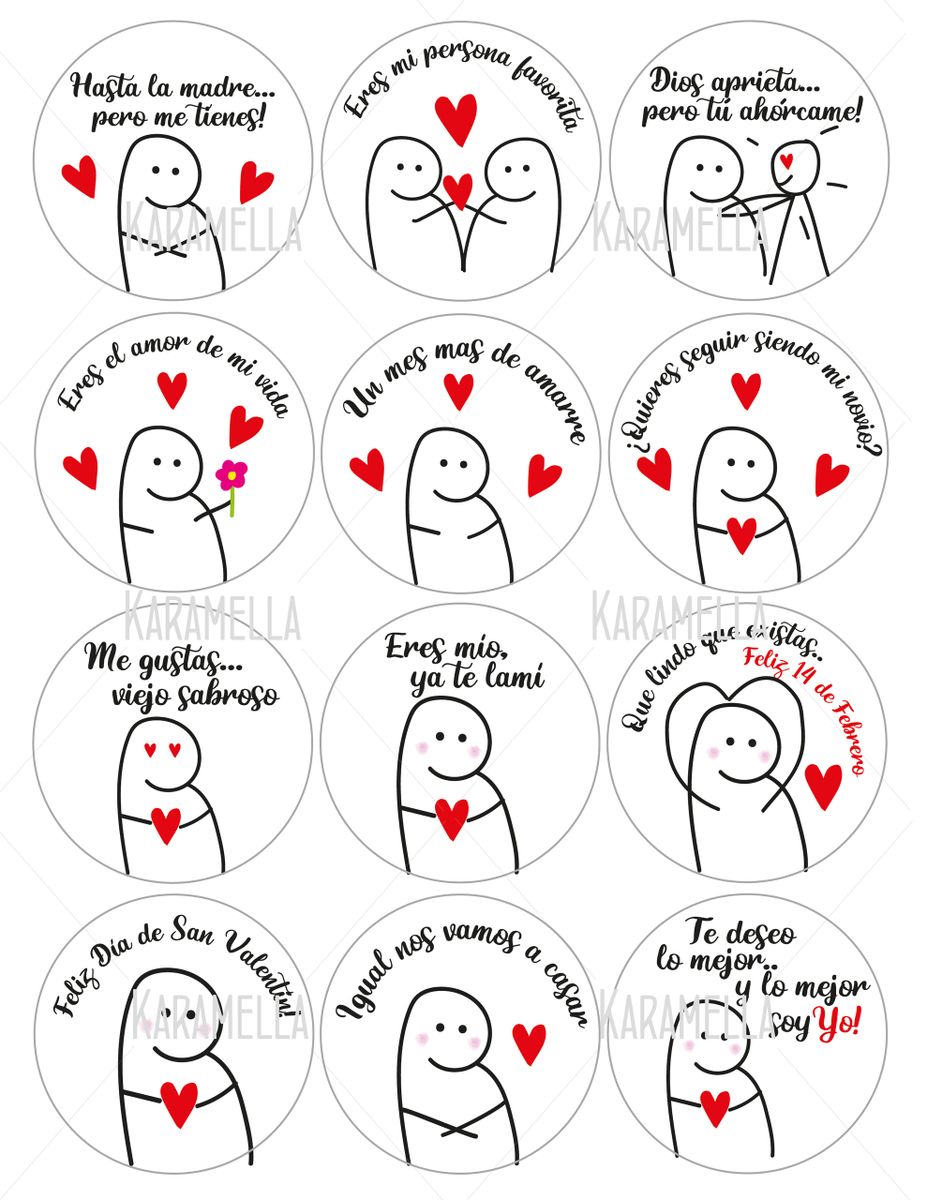 Flork San Valentín Cupcake Toppers