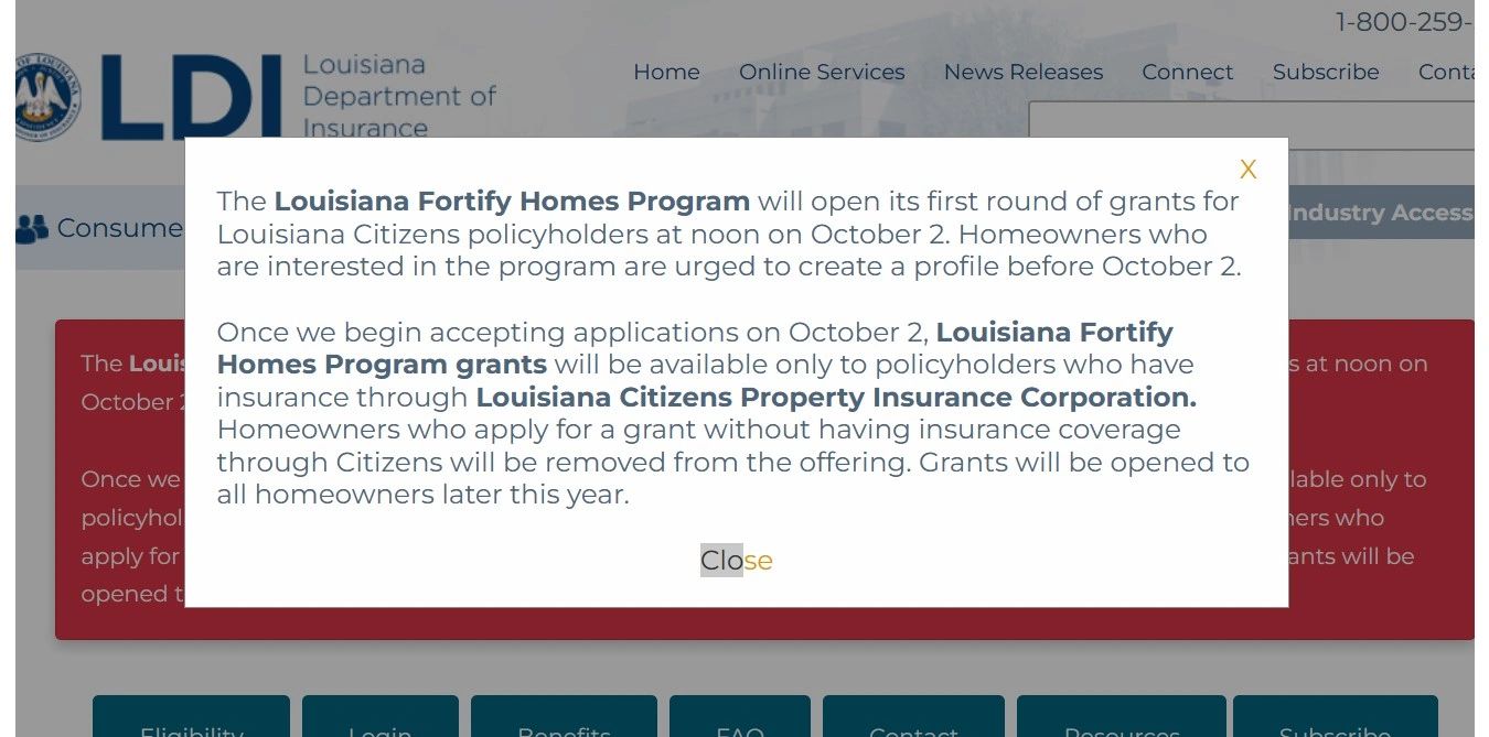 Louisiana Fortify Homes Program