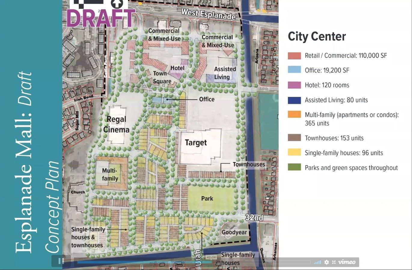 Concept Plan for Esplanade Mall - Public Meeting Tuesday 5:30 PM