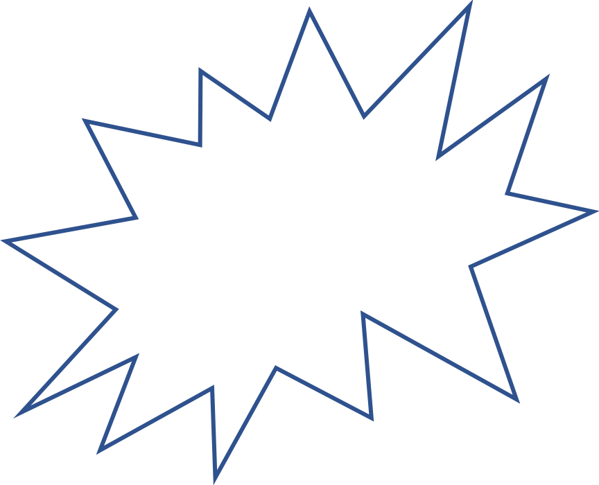 Starburst design from Pentagon shape