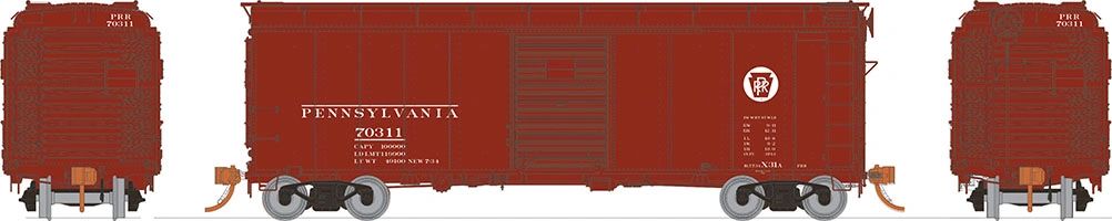 Rapido HO PRR X31A Single Door Box Car 6 Pack # 1 (RAP123001)