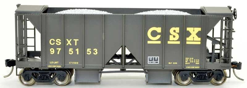 B- 42798: Bowser HO 70 Ton Ballast Car with Side Chutes CSX #975149