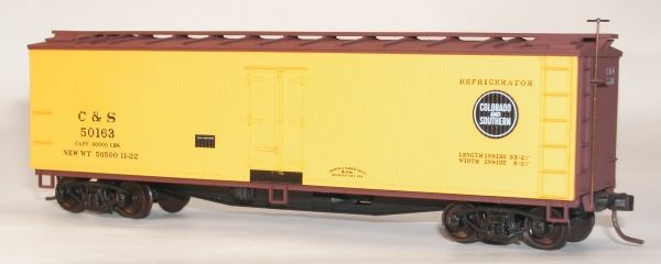 Accurail HO Kit 40' Wood Reefer Car Colorado and Southern ( 4841 )