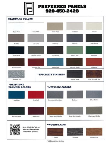 sheet metal color code