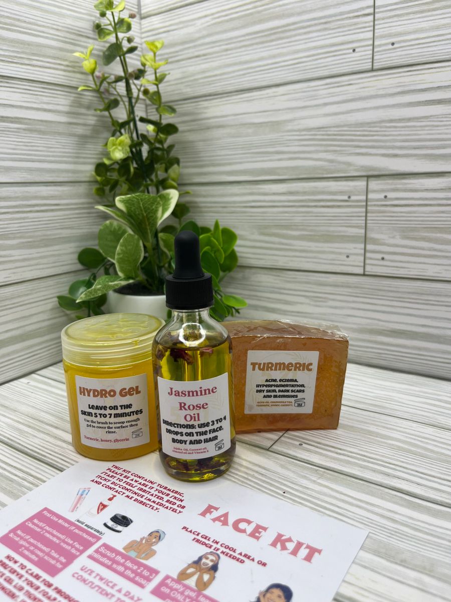 The Face Kits (Kits: 4oz Turmeric Hydro Gel Kit)