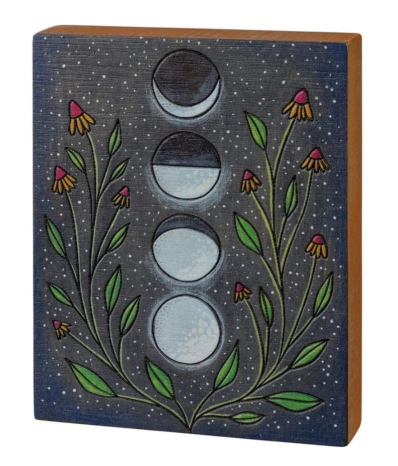 Moon Phases Block Sign