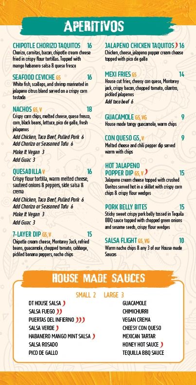 MENU | dos Toros