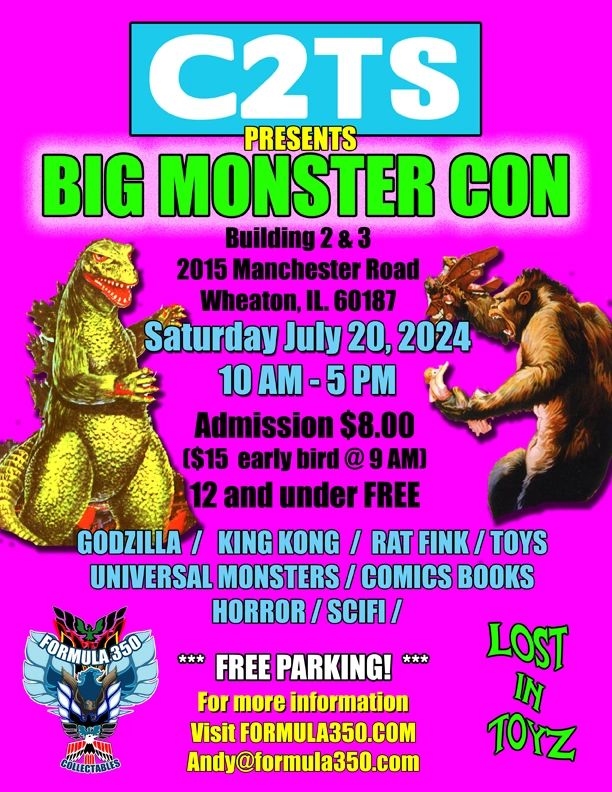 C2TS Big Monster Con 8-foot TABLE with 2 dealer passes and 2 chairs ...