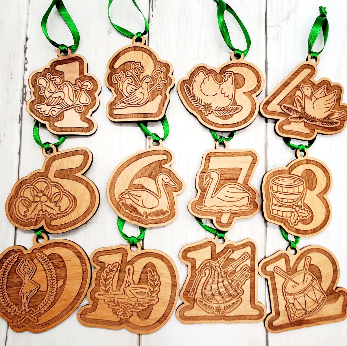 12 Days of Christmas Ornament Set