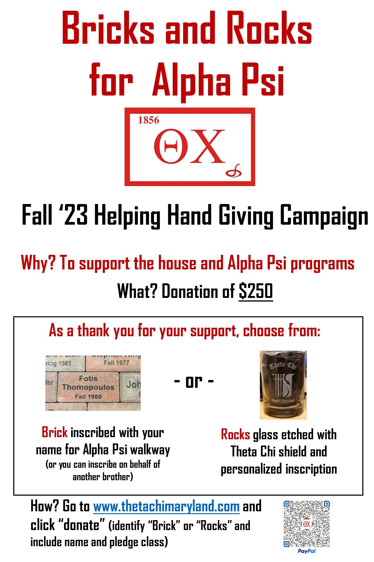 Bricks and Rocks for Alpha Psi