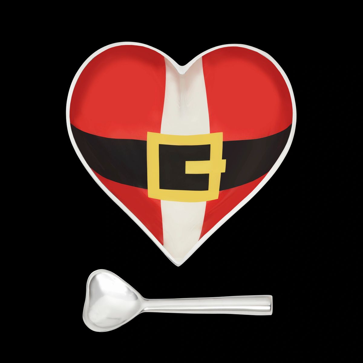HAPPY SANTA HEART WITH HEART SPOON