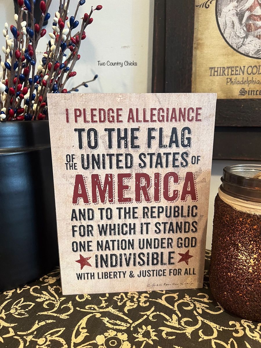 Pledge of Allegiance Sign