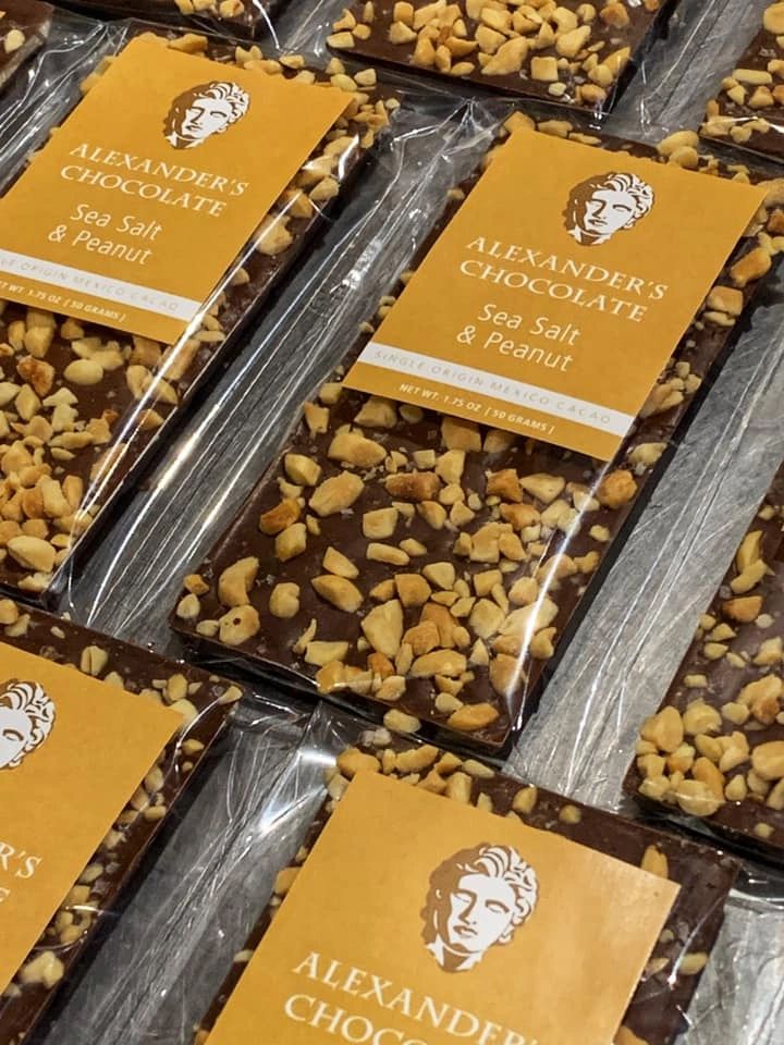 Alexander's Artisan Sea Salt & Peanut Milk Chocolate Bar