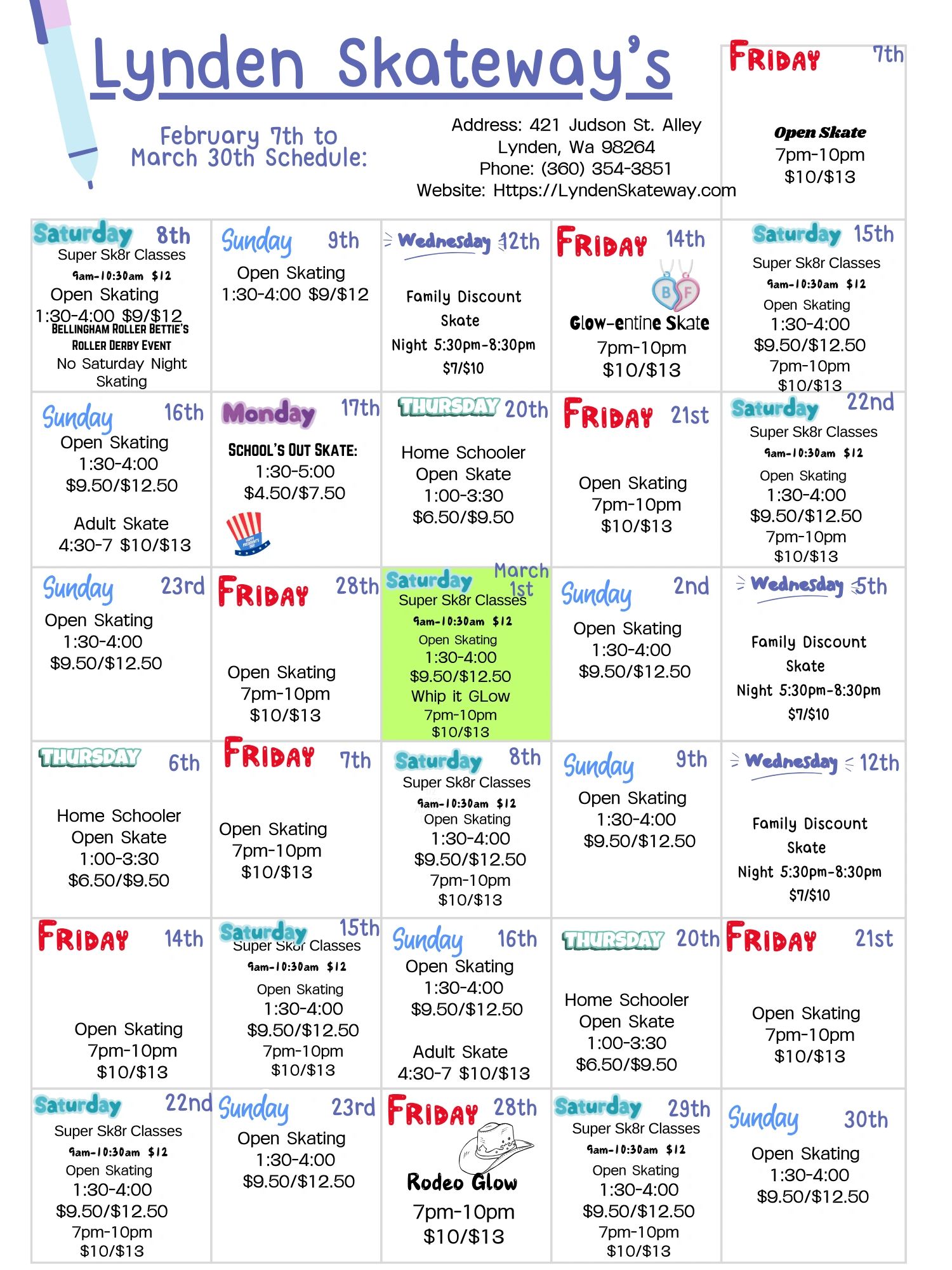 Lynden Skateway - Roller Skating Rink - Lynden, Washington