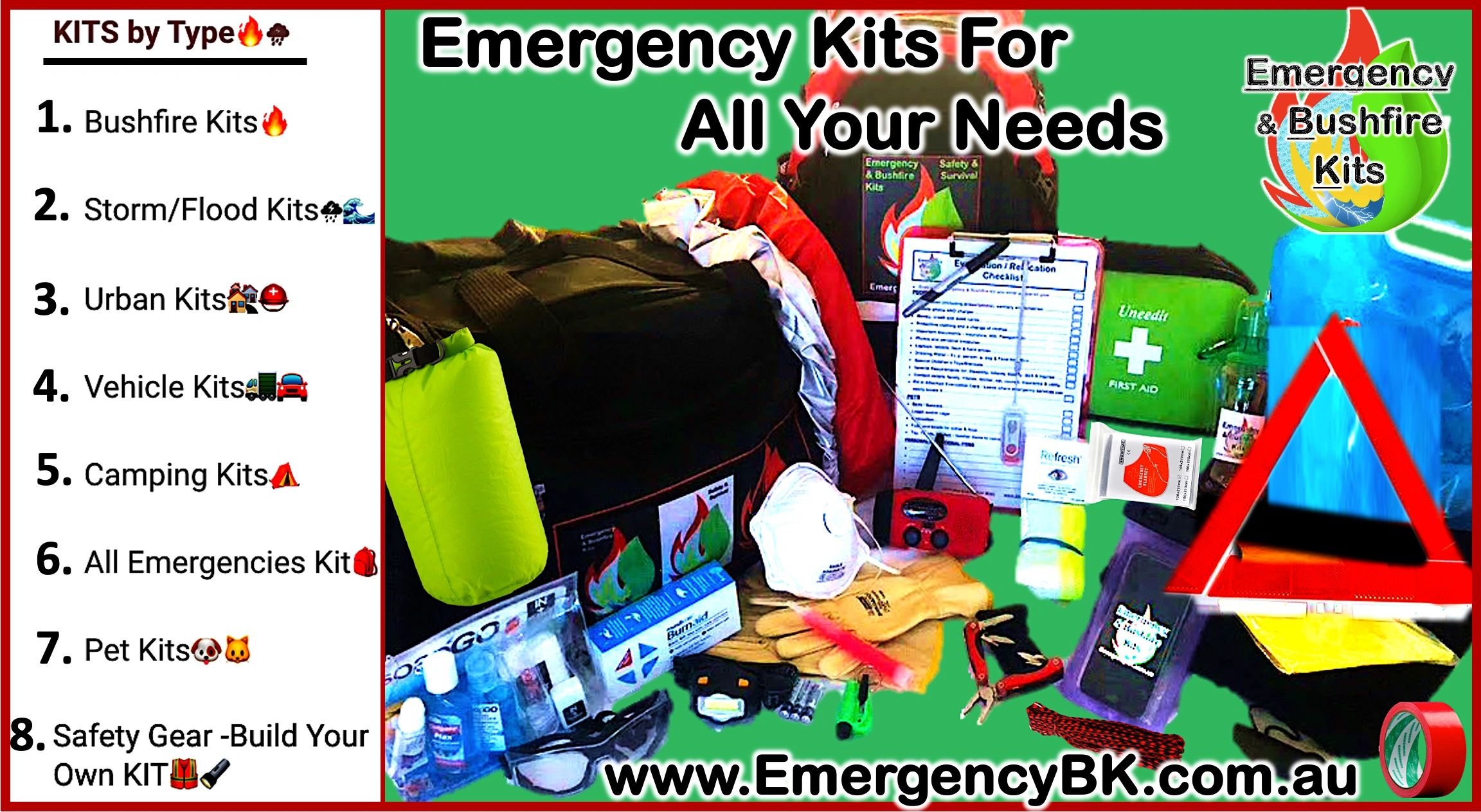 Emergency & Bushfire Kits - Safety & Survival - Safety Kits, Survival ...
