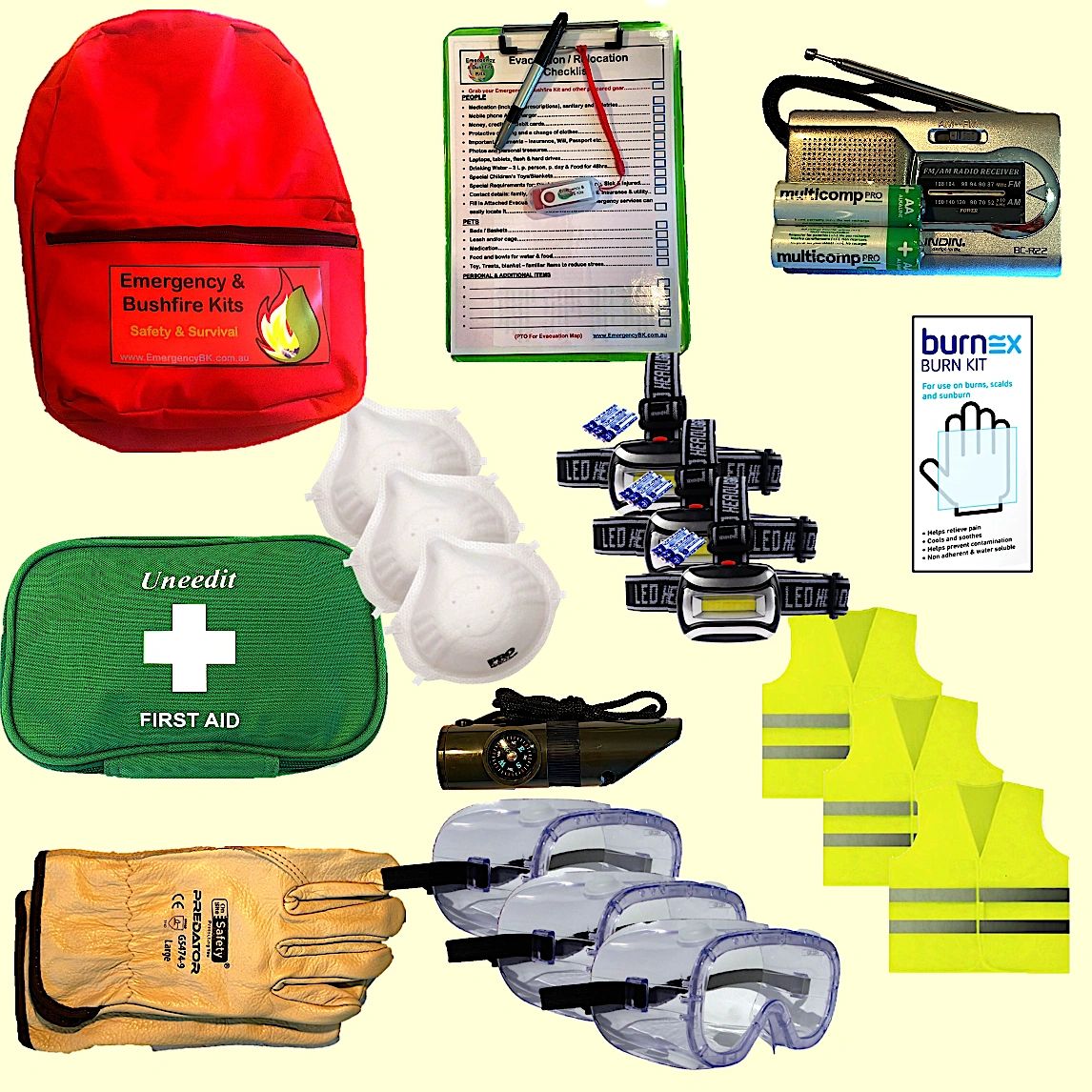 Bushfire Kit Essential 1-3 People (Emergency Kits)
