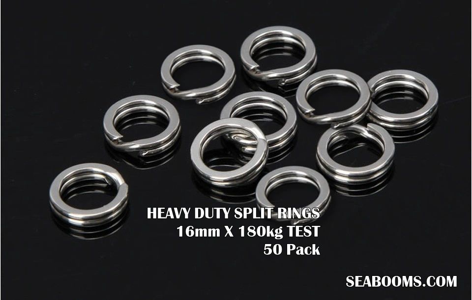 HEAVY DUTY STAINLESS STEEL SPLIT RINGS 16MM SIZE