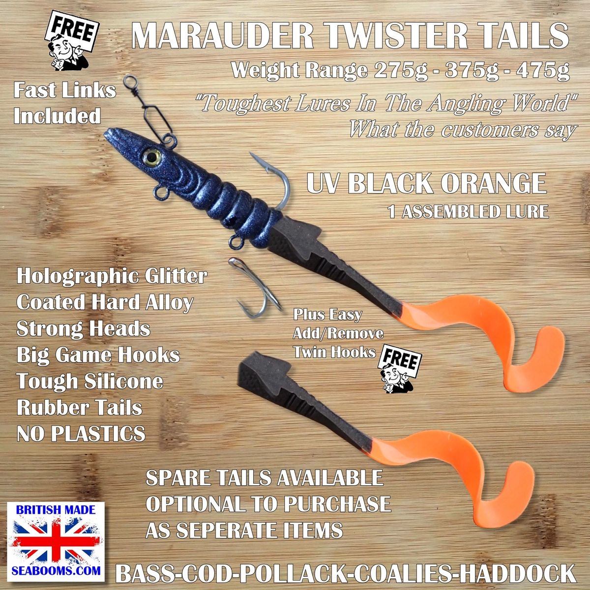 MARAUDER TWISTER TAILS HEAVY DUTY LURES FOR THE BIGGER FISH
