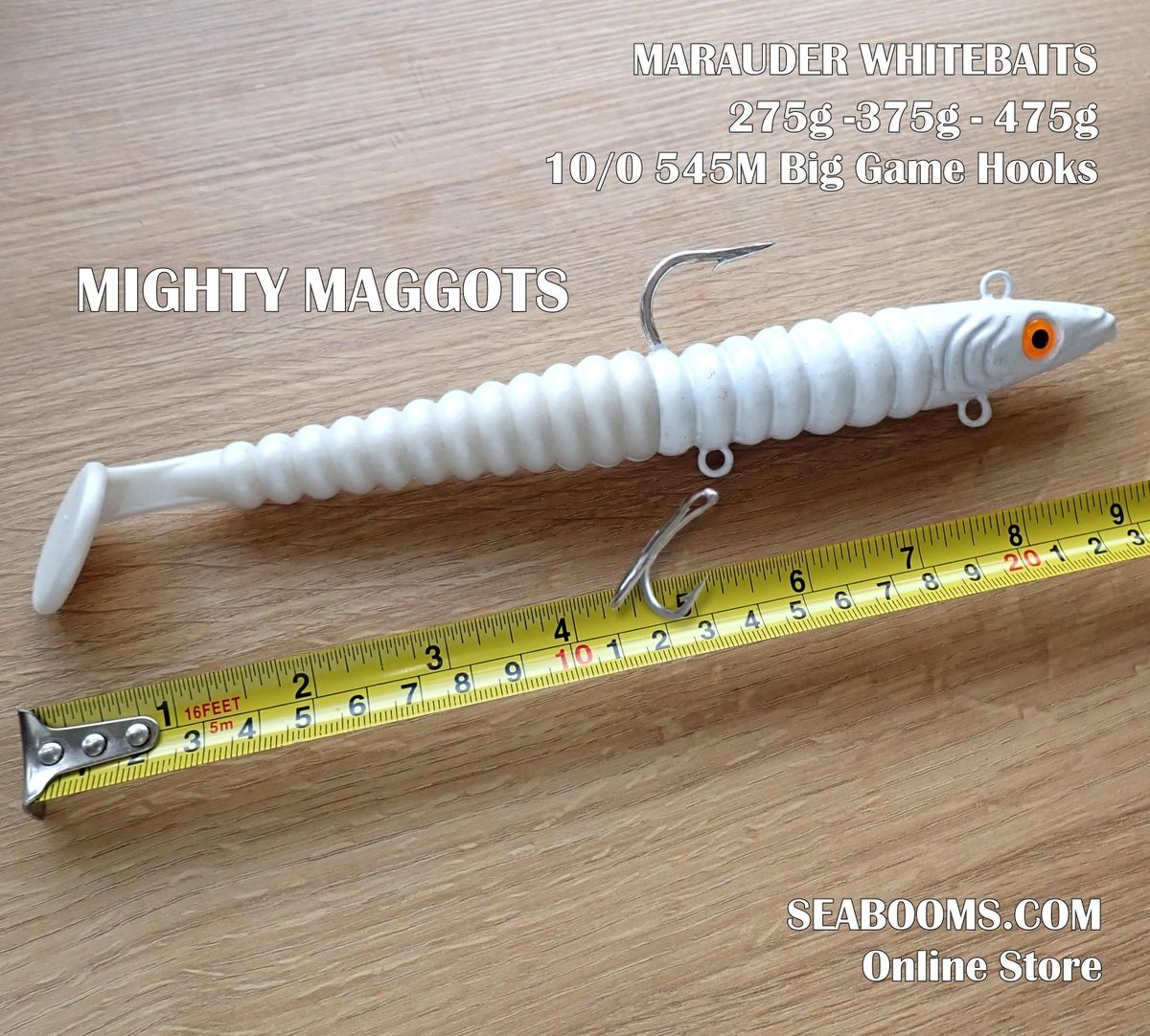 MARAUDER WHITEBAITS MIGHTY MAGGOTS HEAVY DUTY LURES FOR THE BIGGER FISH