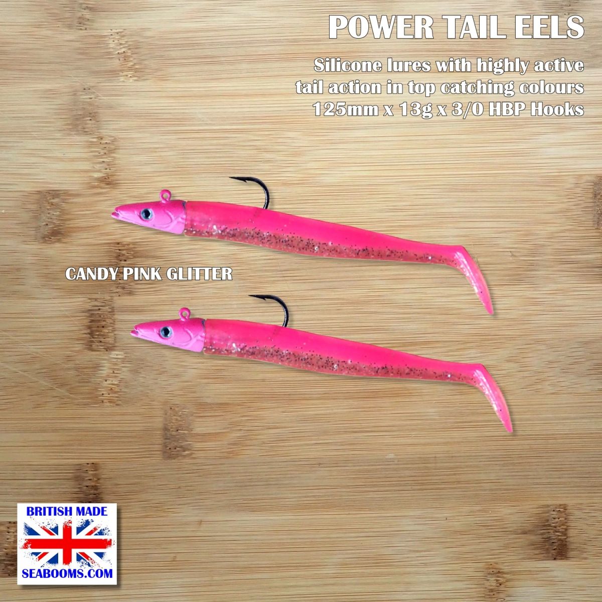 POWER TAIL EELS SILICONE BAITS WITH TUNGSTEN HEADS IN PACKS OF 2