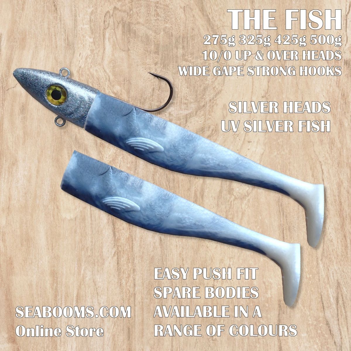 THE FISH LURES SILVER HEADS SILVER FISH BODIES
