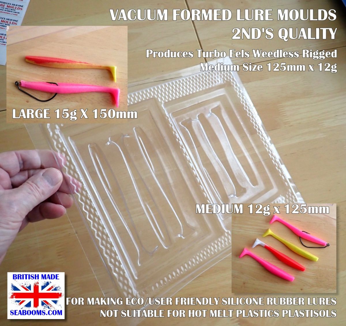 VACUUM FORMED MOULD 2ND'S QUALITY WEEDLESS TURBO EELS DUAL MOULD LARGE ...