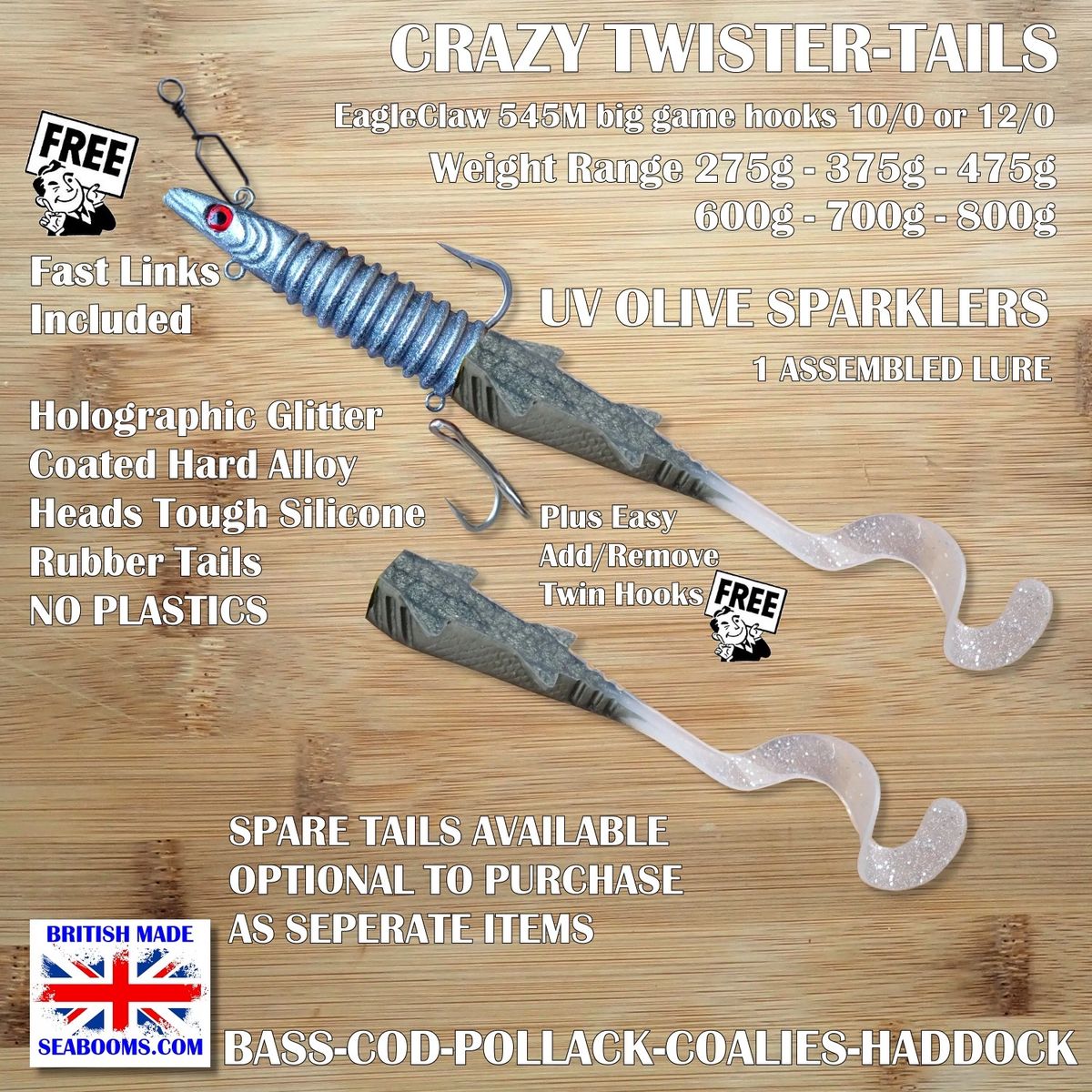 CRAZY TWISTER TAILS HEAVY DUTY LURES FOR THE BIGGER FISH